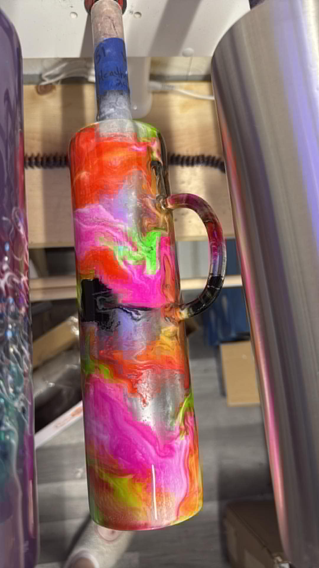 1251 ~ 32oz plump with handle maggie ~ white ~ heather s – Chaotic Chaos Designs