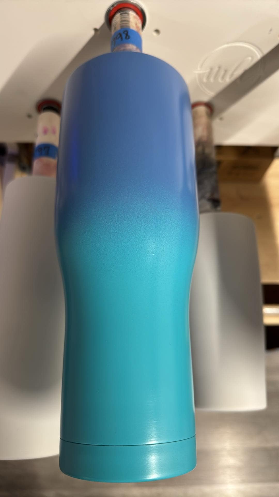 798 ~ 40oz curve ~ TEAL OMBRE ~ PATSY – Chaotic Chaos Designs